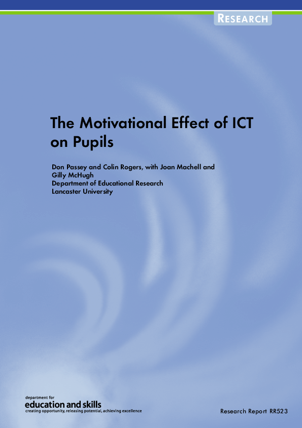 (PDF) The motivational effect of ICT on pupils
