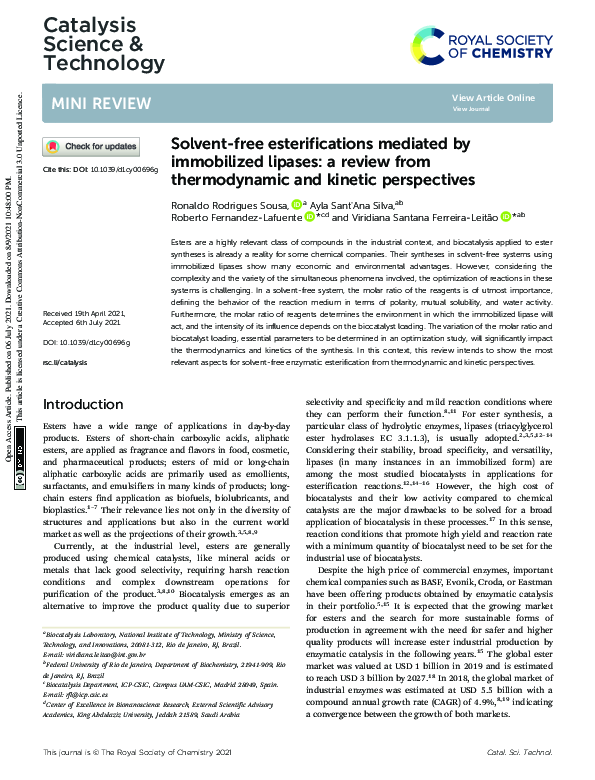 (PDF) Catalysis Science & Technology