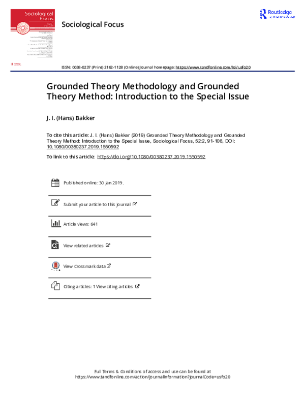 (PDF) Grounded Theory Methodology and Grounded Theory Method ...