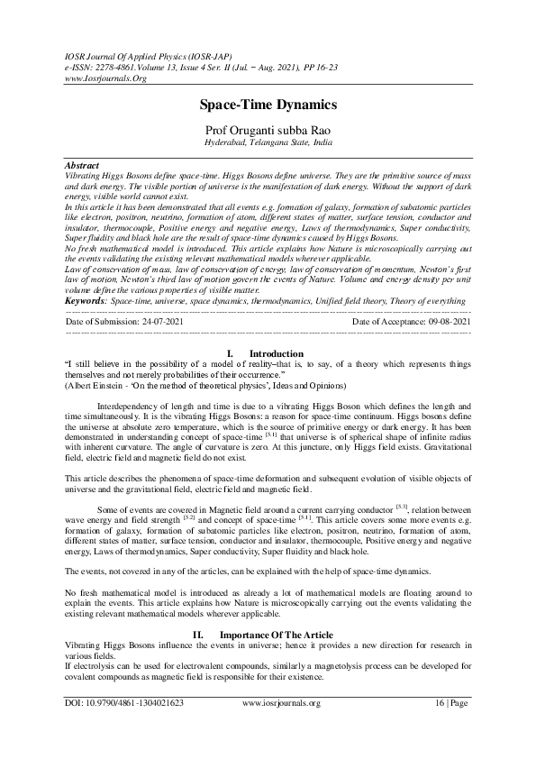 (PDF) Space-Time Dynamics