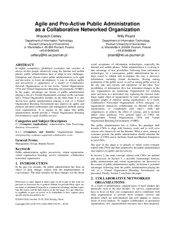 (PDF) Agile and pro-active public administration as a collaborative ...