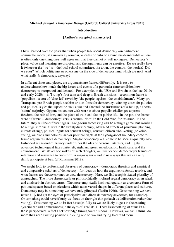 (PDF) Introduction to Democratic Design