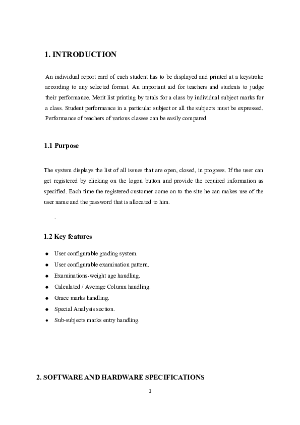 (DOC) Student result management system project report