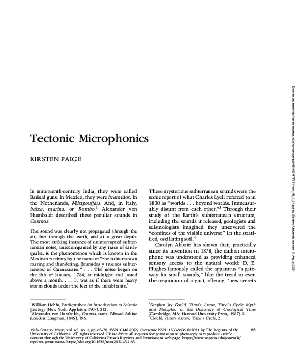(PDF) Tectonic Microphonics