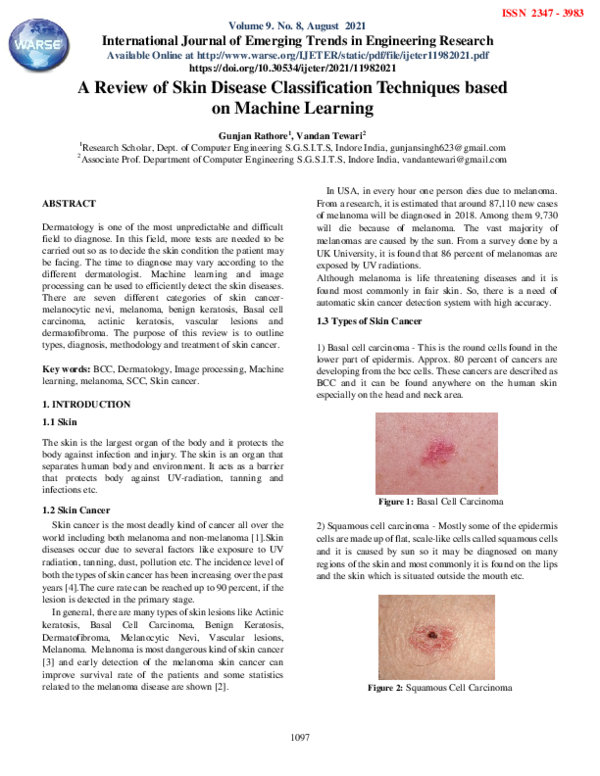 (PDF) A Review of Skin Disease Classification Techniques based on ...