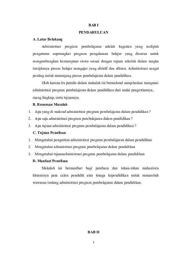 (DOC) MAKALAH ADMINISTRASI PROGRAM PEMBELAJARAN DALAM PENDIDIKAN