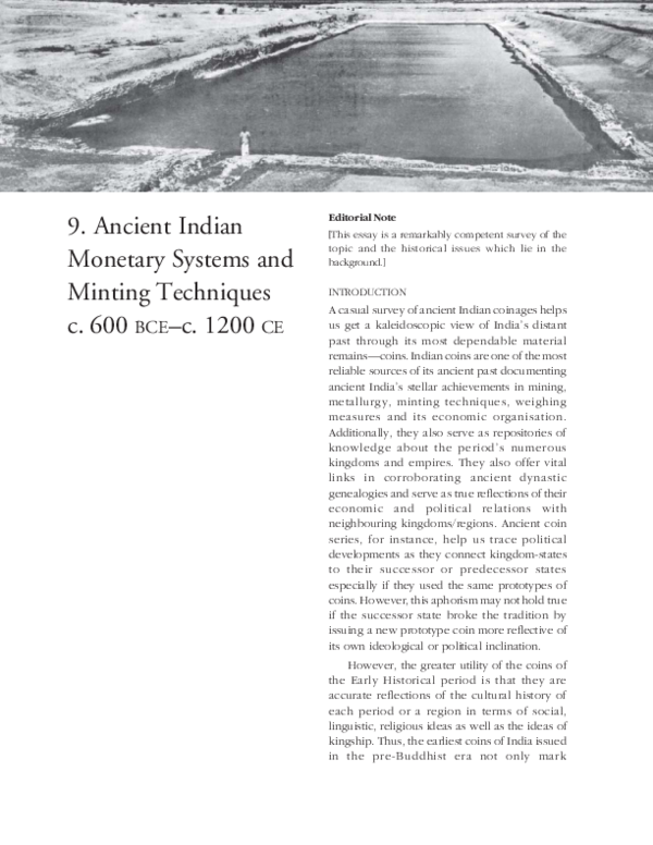 (PDF) Ancient Indian Monetary Systems and Minting Techniques c. 600 BCE ...