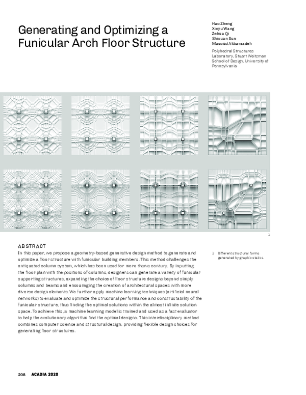 (PDF) Generating and Optimizing a Funicular Arch Floor Structure