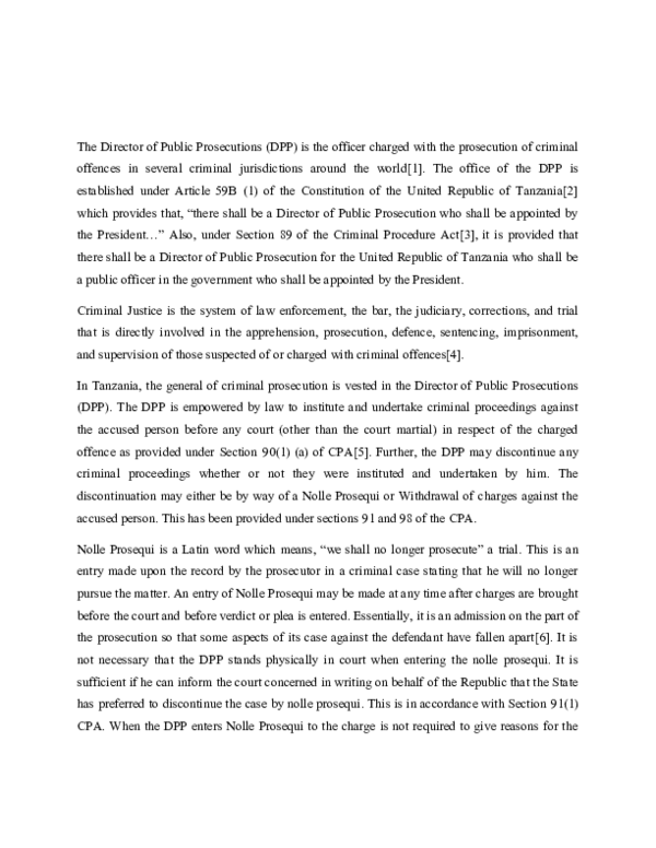 (DOC) Johnson's Doc on Nolle Proseque