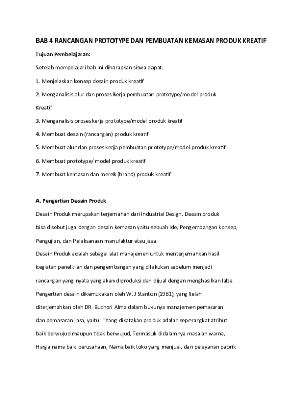 (DOC) BAB 4 RANCANGAN PROTOTYPE DAN PEMBUATAN KEMASAN PRODUK KREATIF