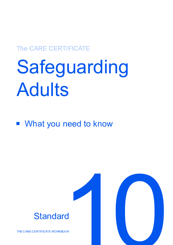 (PDF) Standard 10 Safeguarding adults