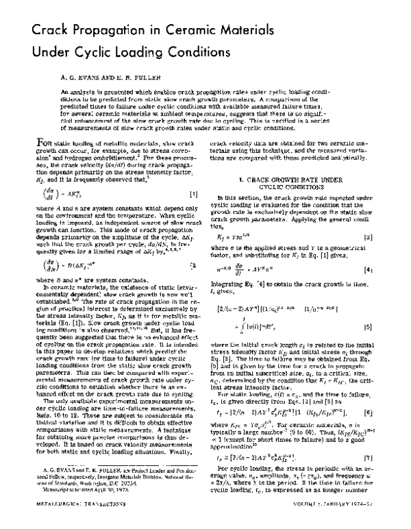 (PDF) Crack propagation in ceramic materials under cyclic loading ...