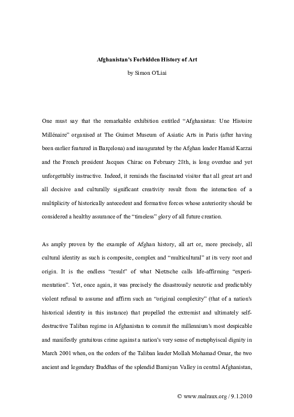 (PDF) The Forbidden Art of Afghanistan