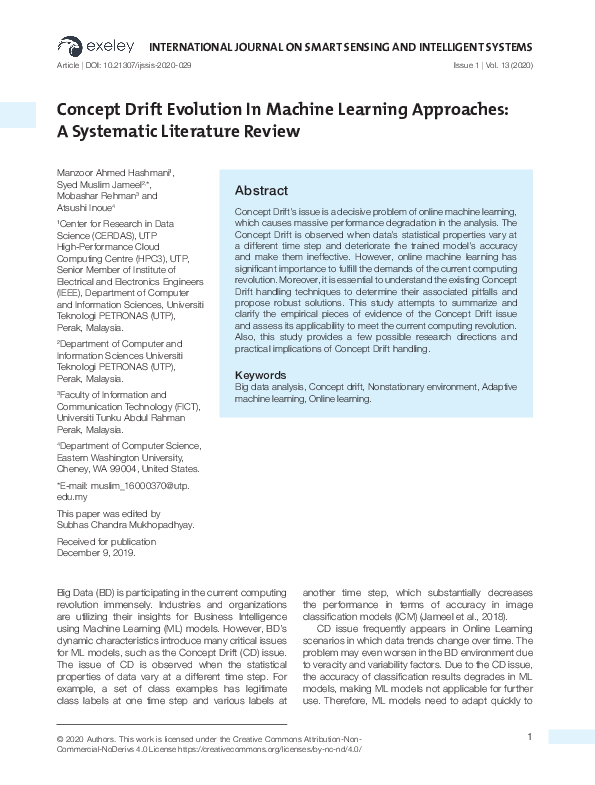 (PDF) Concept Drift Evolution In Machine Learning Approaches: A ...