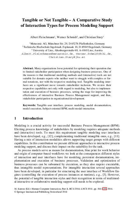 (PDF) Tangible or Not Tangible – A Comparative Study of Interaction ...