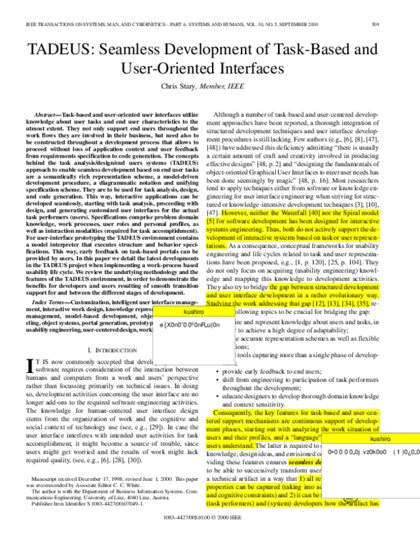(PDF) TADEUS: seamless development of task-based and user-oriented interfaces