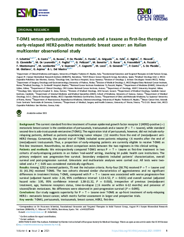 (PDF) T-DM1 versus pertuzumab, trastuzumab and a taxane as first-line ...