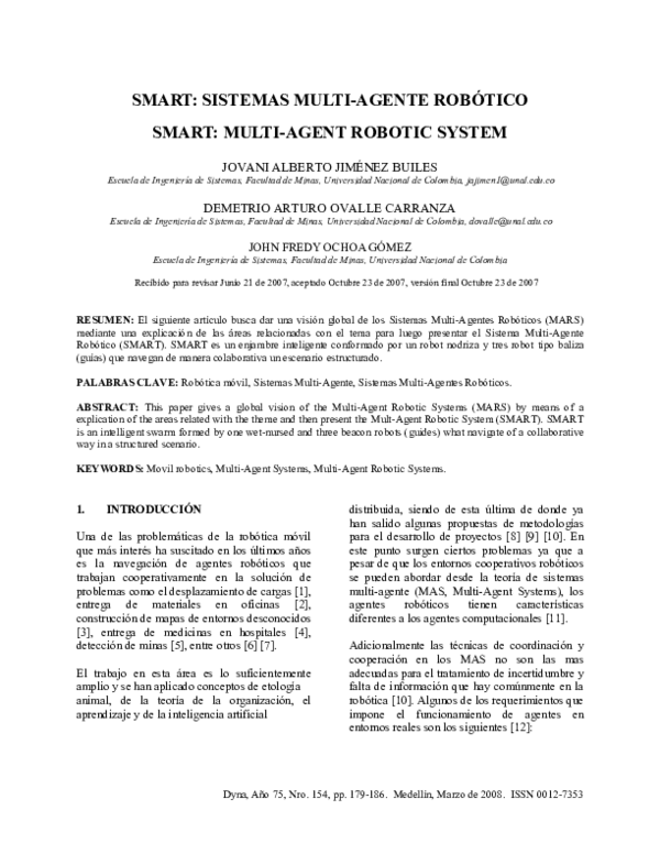 (PDF) Smart: Multi-Agent Robotic System