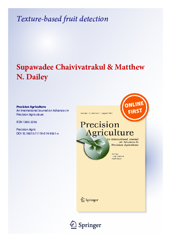 (PDF) Texture-based Fruit Detection Techniques