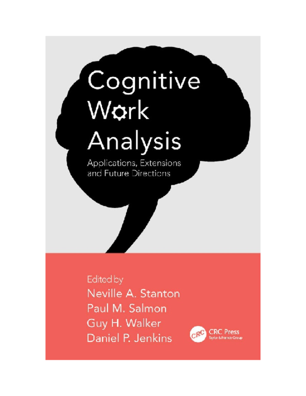 (PDF) Cognitive Work Analysis Applications, Extensions and Future ...