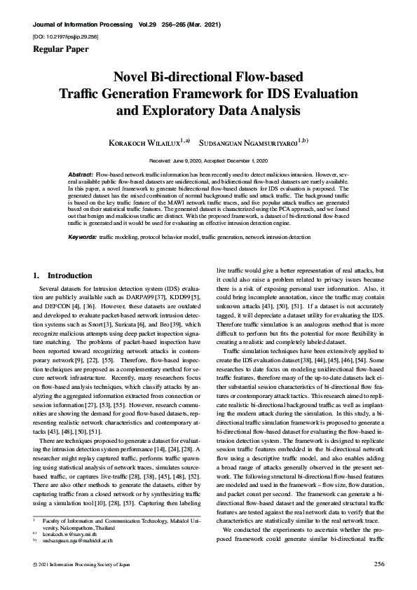 (PDF) Novel Bi-directional Flow-based Traffic Generation Framework for ...