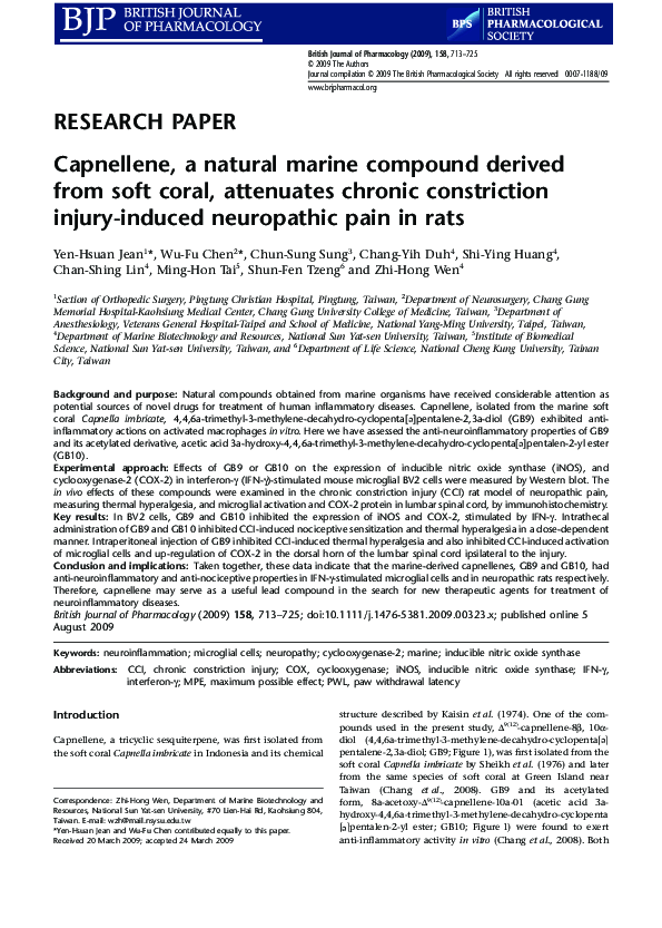 (PDF) Capnellene, a natural marine compound derived from soft coral ...