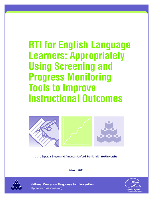 (PDF) RTI for English Language Learners: Appropriately Using Screening and Progress Monitoring ...