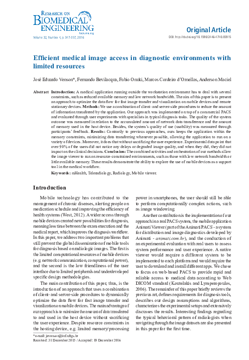 (PDF) Efficient medical image access in diagnostic environments with ...