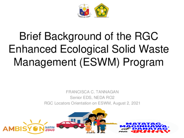 (PDF) Brief Background of the RGC Enhanced Ecological Solid Waste ...