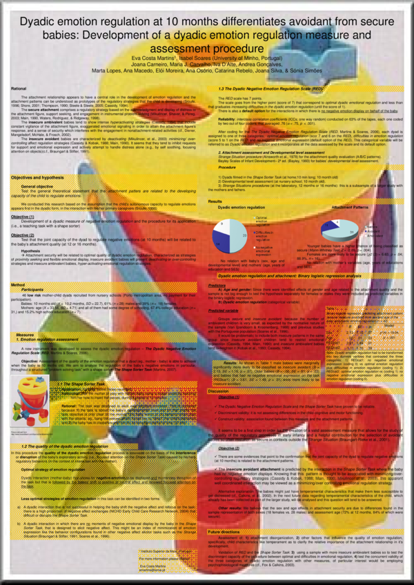 (PDF) Dyadic emotion regulation at 10 months differentiates avoidant ...