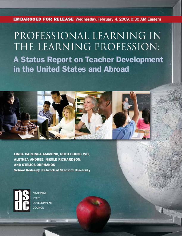 (PDF) Professional learning in the learning profession