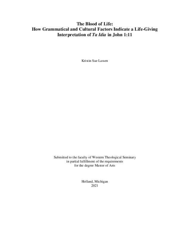 (PDF) The Blood of Life: How Grammatical and Cultural Factors Indicate ...