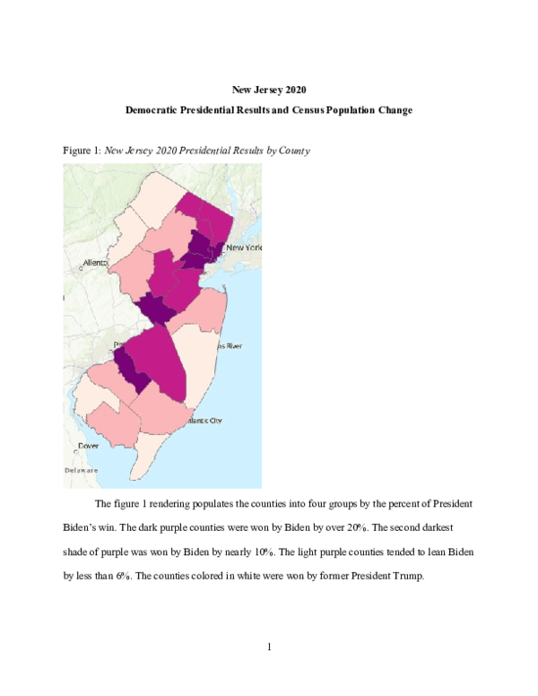 (DOC) New Jersey 2020 Democratic Presidential Results and Census ...