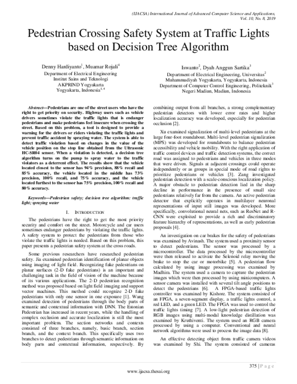 (PDF) Pedestrian Crossing Safety System at Traffic Lights based on ...