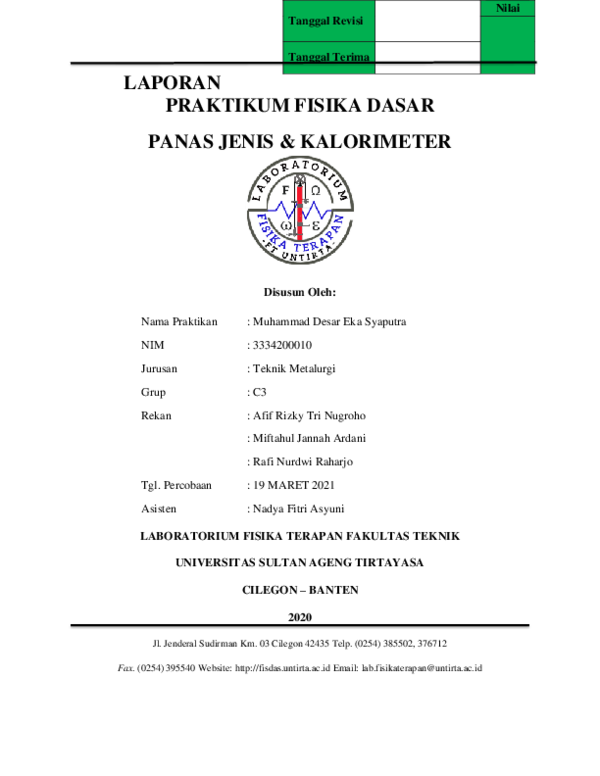 (PDF) LAPORAN PRAKTIKUM FISIKA DASAR