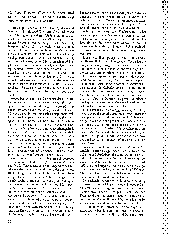 (PDF) Geoffrey Reeves: Communications and the "Third World