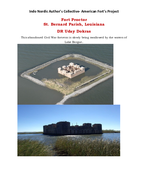 (DOC) Fort Proctor Civil War Fort in Louisiana