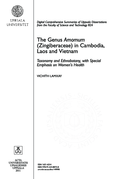 (PDF) The Genus Amomum (Zingiberaceae) in Cambodia, Laos and Vietnam ...