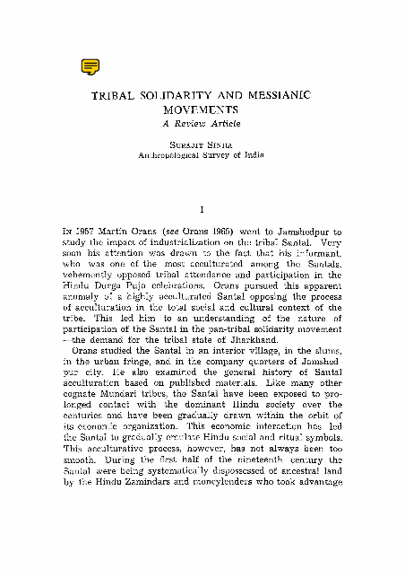 (PDF) TRIBAL SOLIDARITY AND MESSIANIC MOVEMENTS :A Review Article by ...