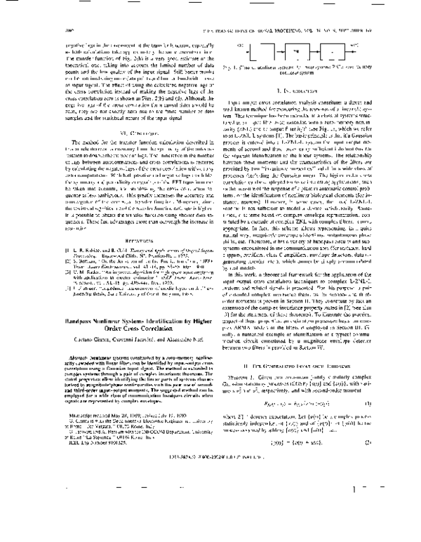 (PDF) Bandpass nonlinear systems identification by higher order cross ...