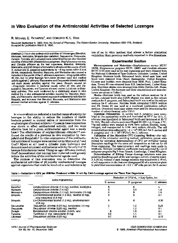 (PDF) In vitro evaluation of the antimicrobial activities of selected ...