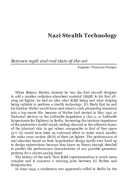 (PDF) Nazi Stealth Technology