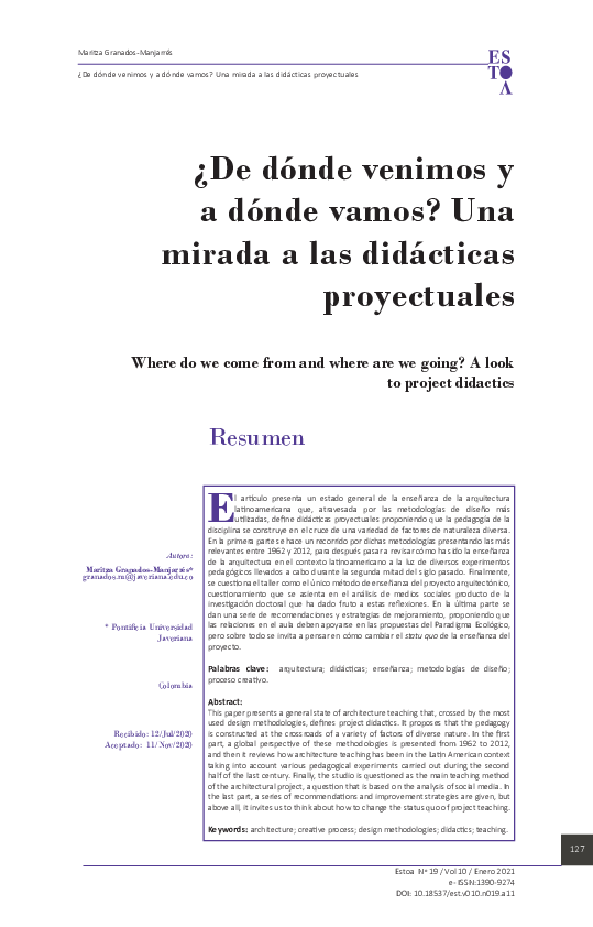 (PDF) Where do we come from and where are we going? A look to project ...