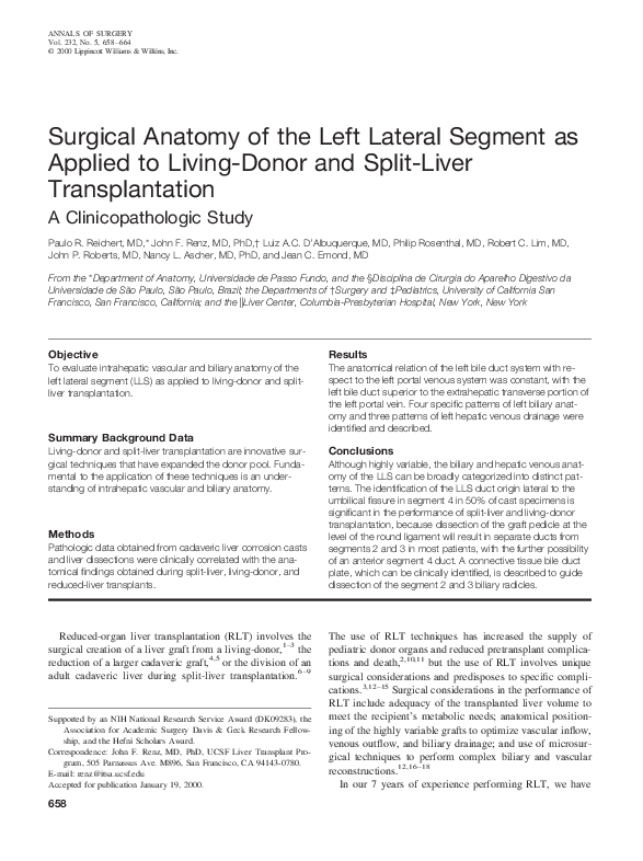 (PDF) Surgical Anatomy of the Left Lateral Segment as Applied to Living ...