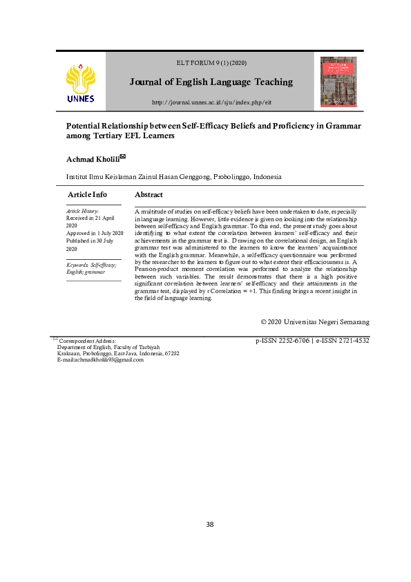 (PDF) Journal of English Language Teaching