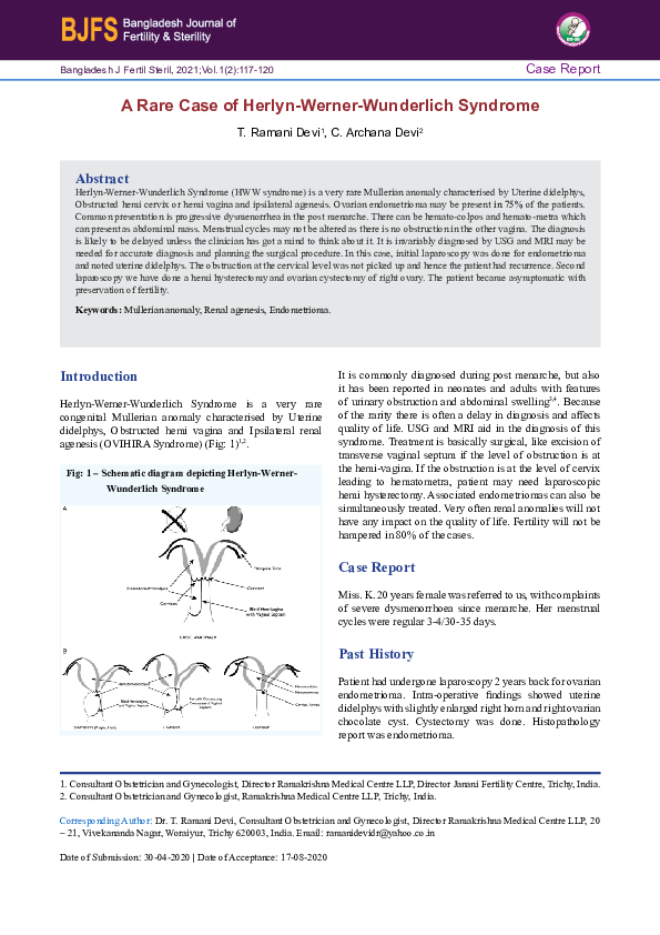 (PDF) A Rare Case of Herlyn-Werner-Wunderlich Syndrome