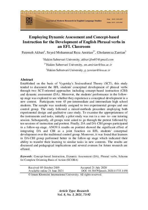 (PDF) Employing Dynamic Assessment and Concept-based Instruction for ...