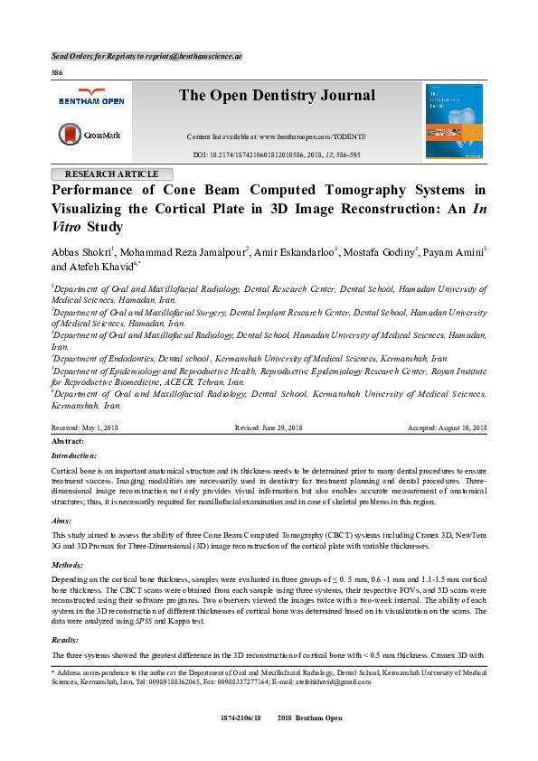 Pdf Performance Of Cone Beam Computed Tomography Systems In Visualizing The Cortical Plate In