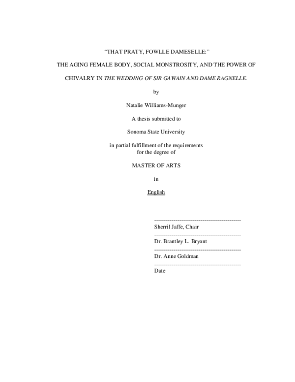 (PDF) “That Praty, Fowlle Dameselle:" The Aging Female Body, Social ...
