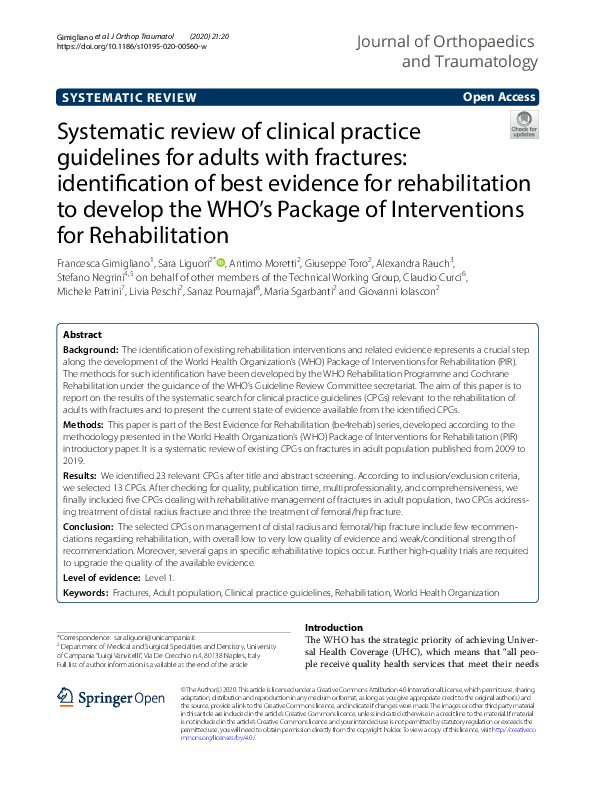 (PDF) Systematic review of clinical practice guidelines for adults with ...
